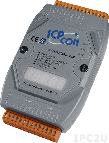 I-7188XBD-CAN: Průmyslové kontrolery ICP DAS — iPC2U s.r.o.